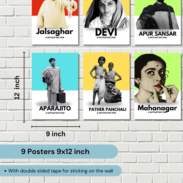 GOOD HOPE Satyajit Ray Movies Poster (set of 9) Classic Movies Pop Art ...