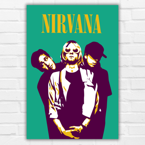 Nirvana Rock Band Music Artwork Canvas Painting Photo Frames with ...